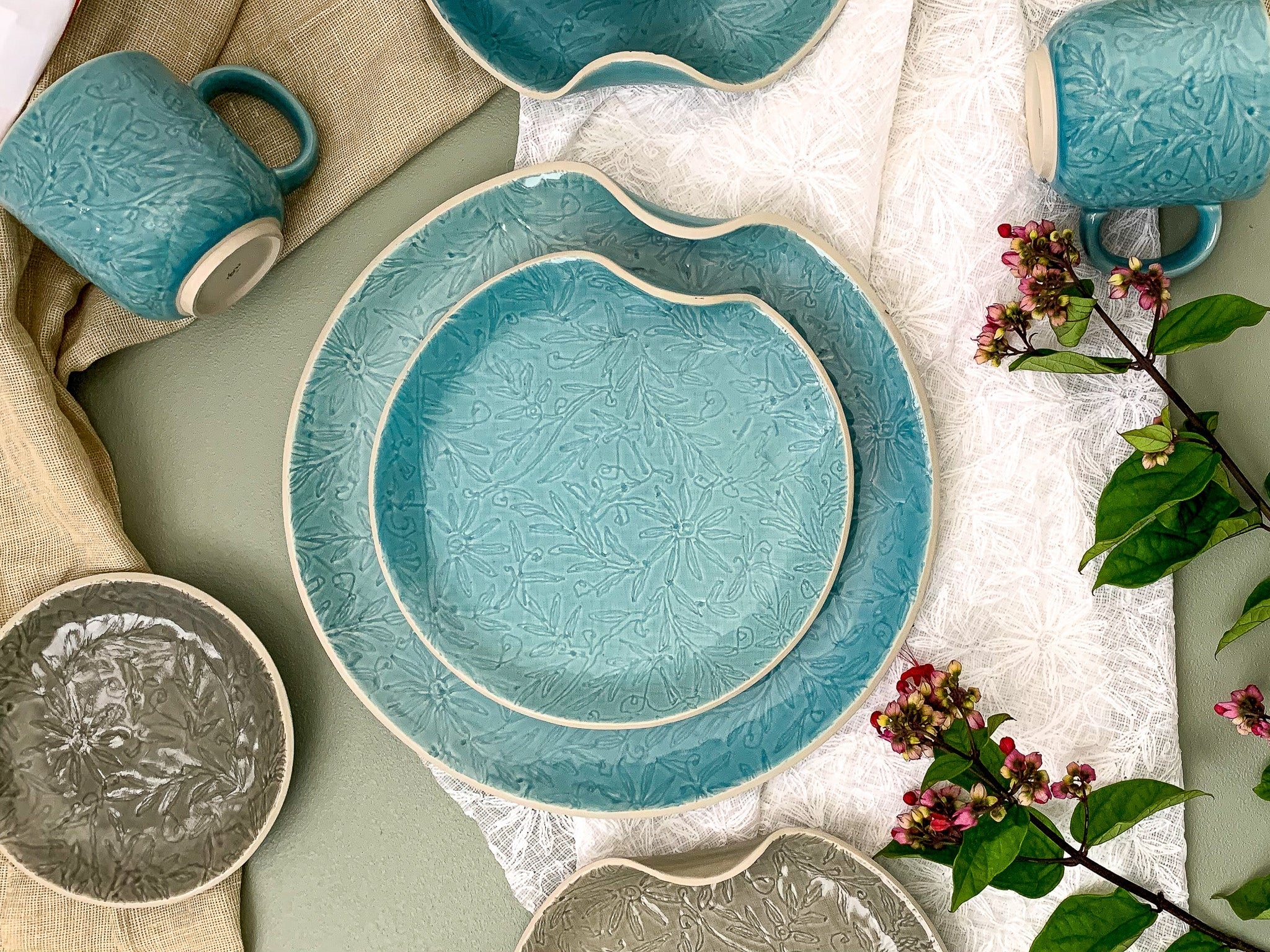 Modern Ironstone Big Serving Platters - Designer Platters for ...